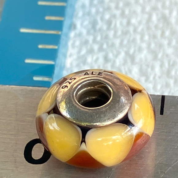 Pandora | Jewelry | Retired Pandora Yellow And Orange And Sterling ...